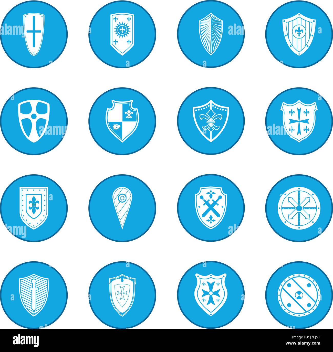 Shields icon blue Stock Vector Image & Art - Alamy