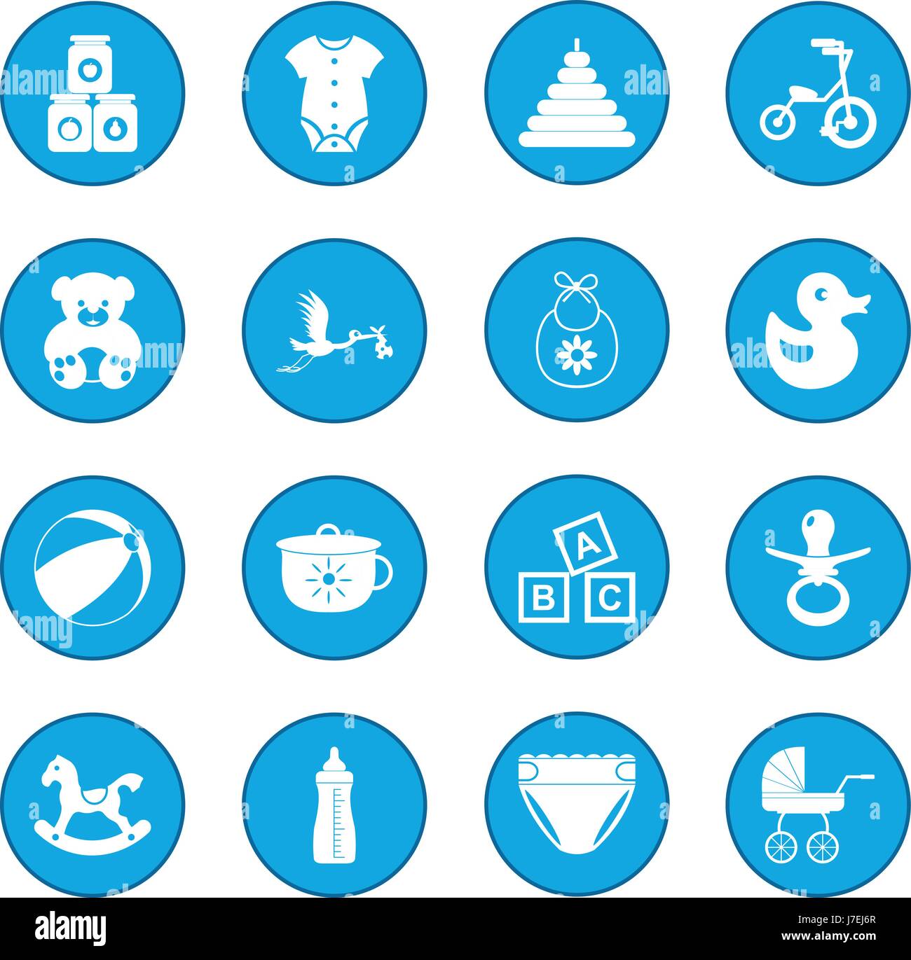 Baby icon blue Stock Vector Image & Art - Alamy