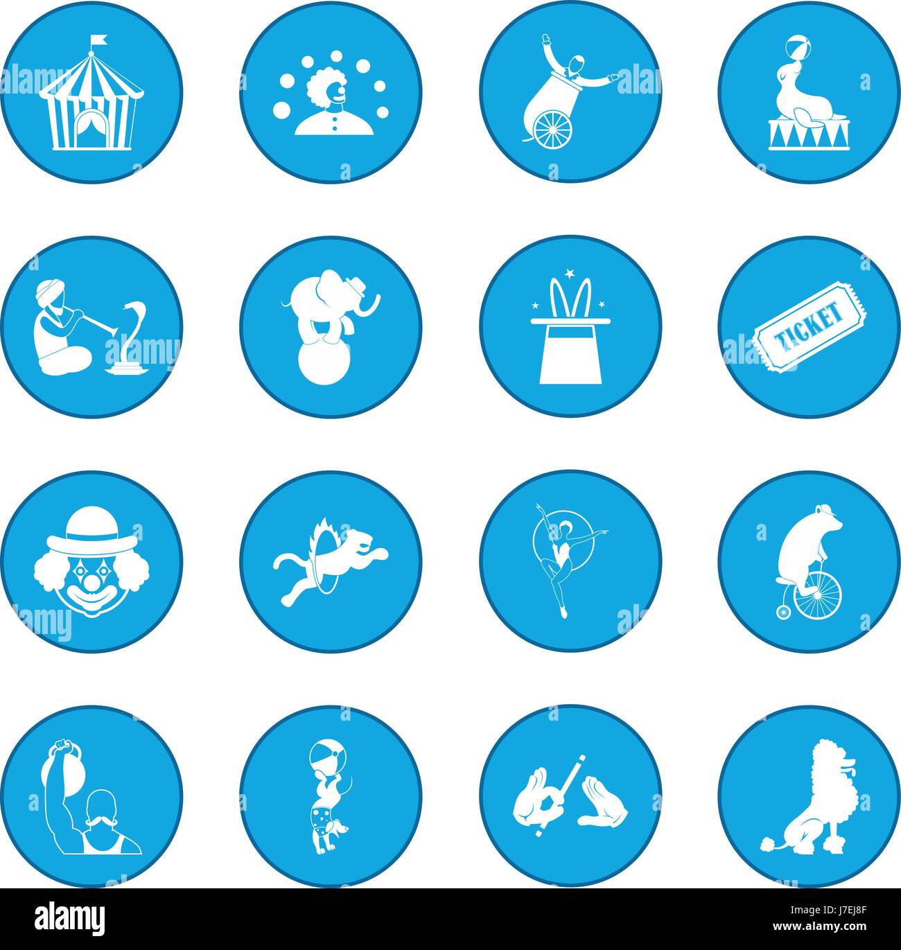 Circus icon blue Stock Vector Image & Art - Alamy