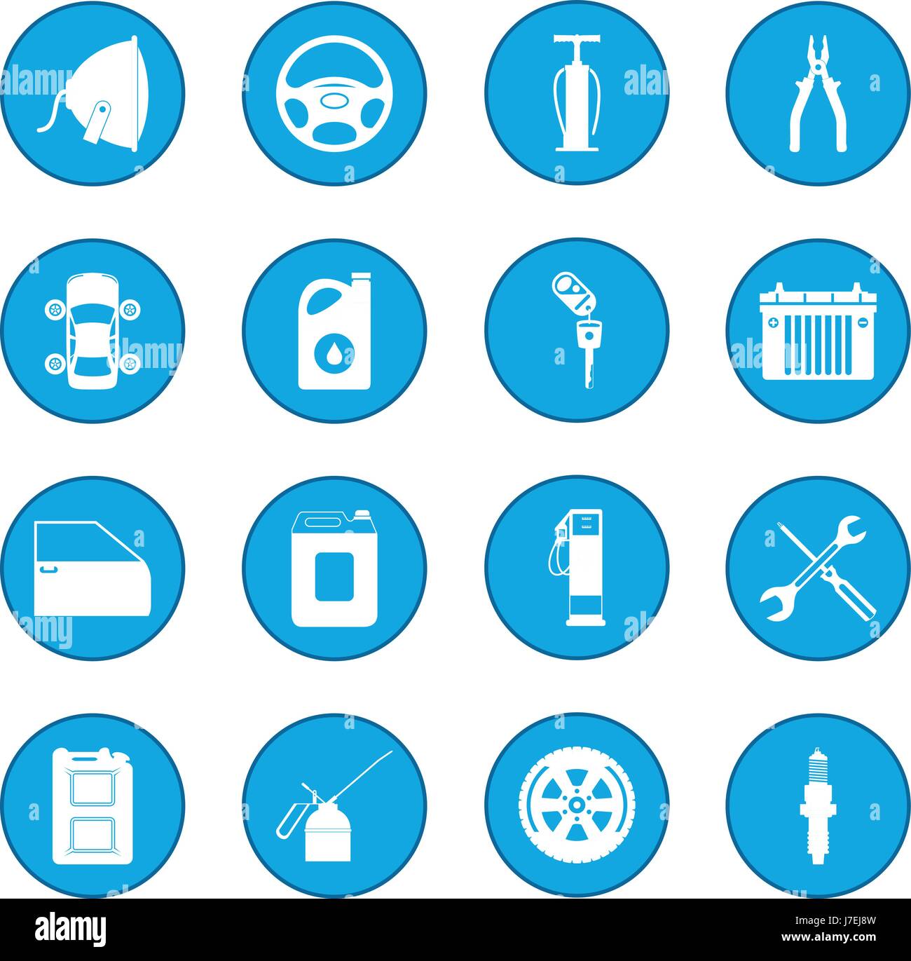 Car service maintenance icon blue Stock Vector Image & Art - Alamy
