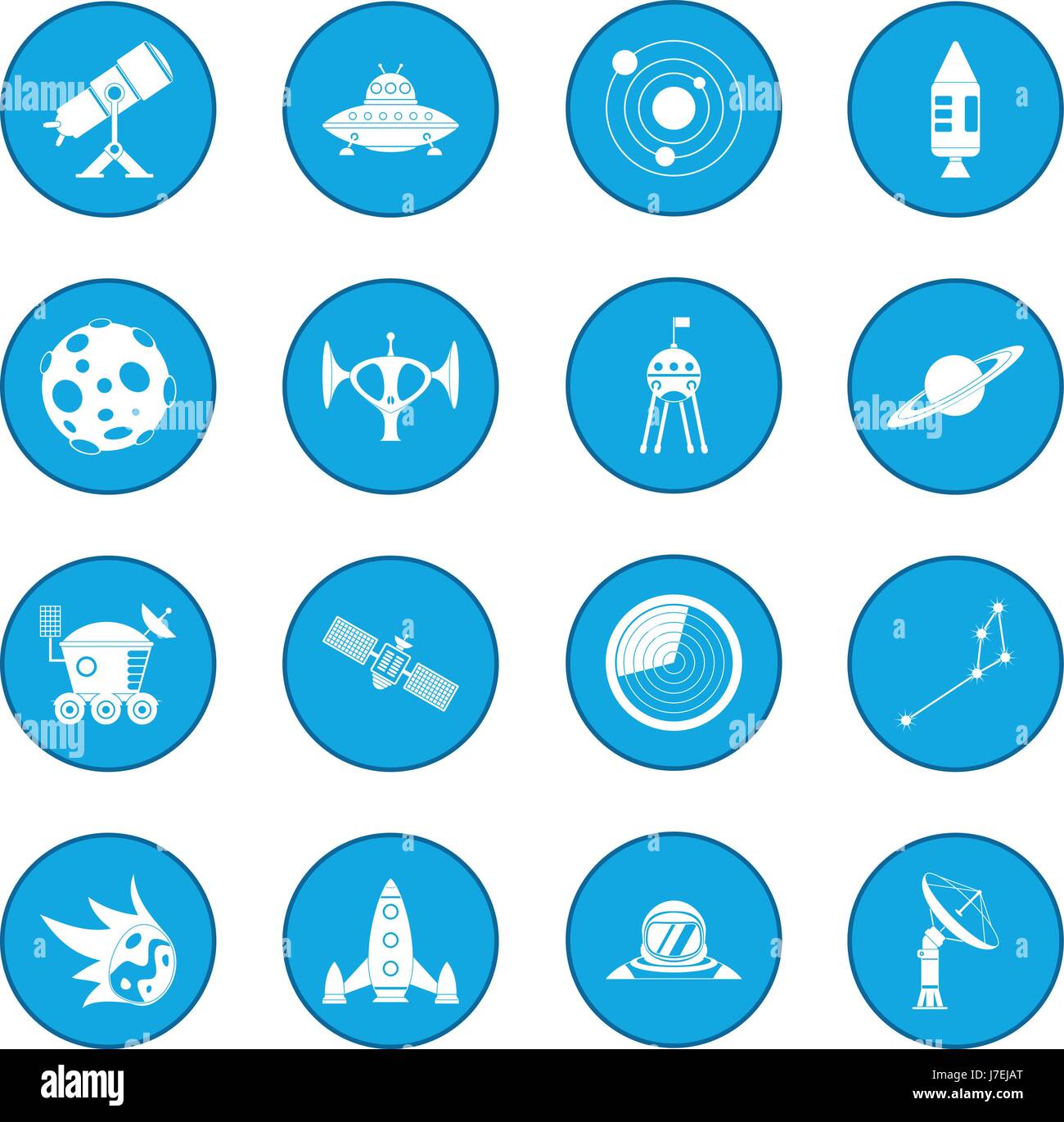 Space icon blue Stock Vector Image & Art - Alamy