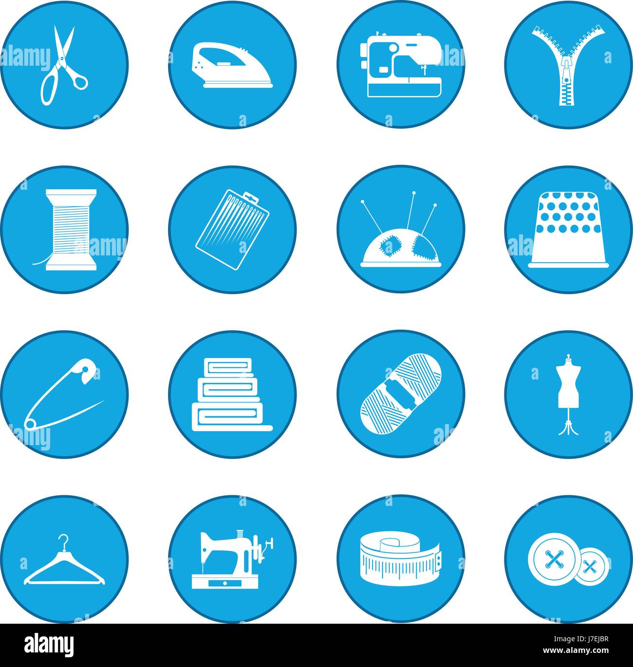 Sewing icon blue Stock Vector Image & Art - Alamy