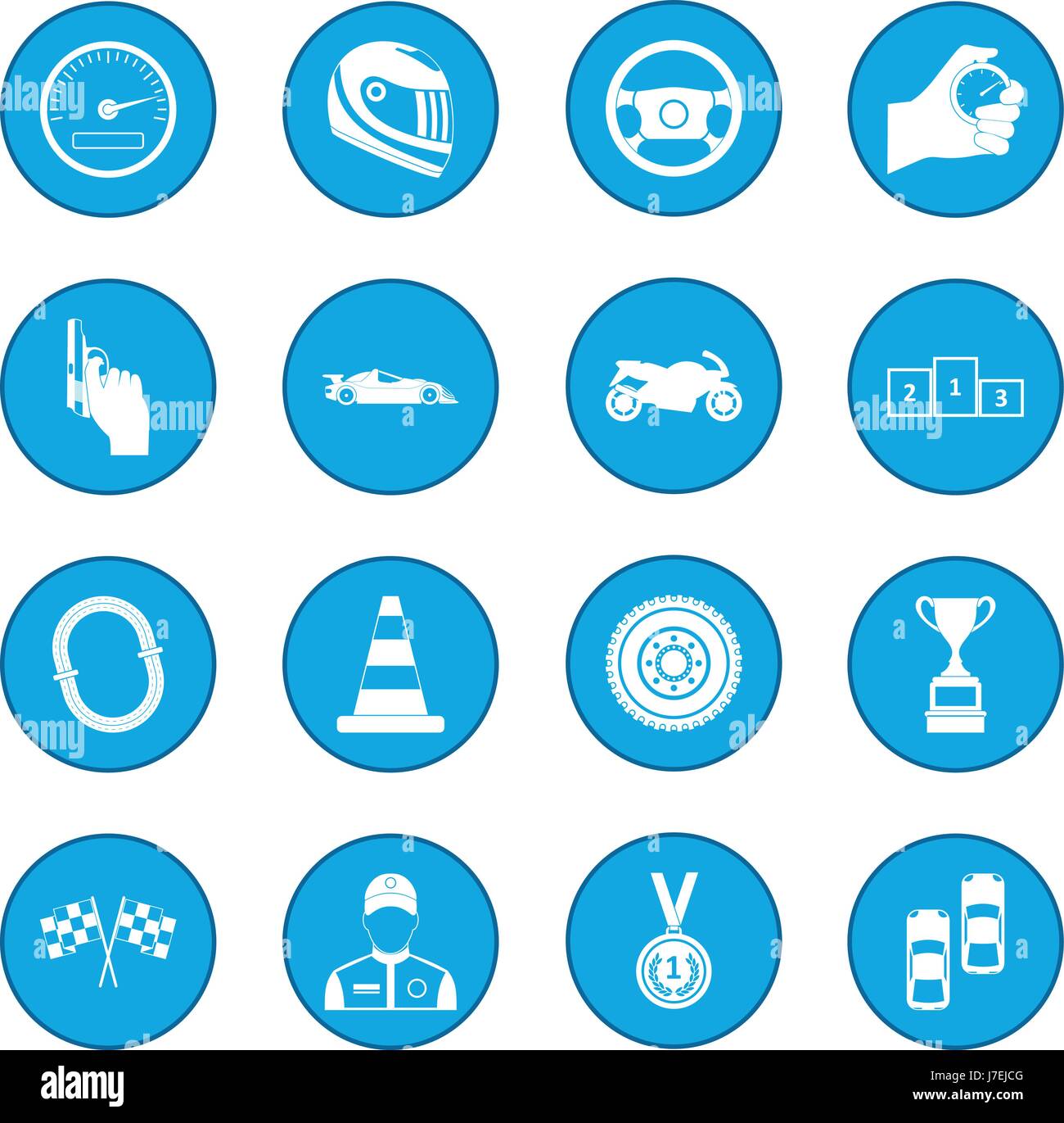 Car racing icon blue Stock Vector Image & Art - Alamy