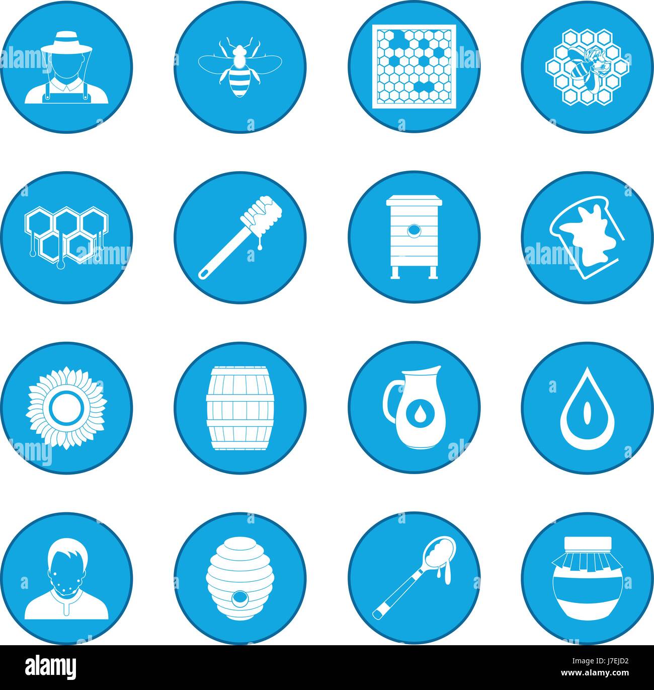Apiary icon blue Stock Vector Image & Art - Alamy