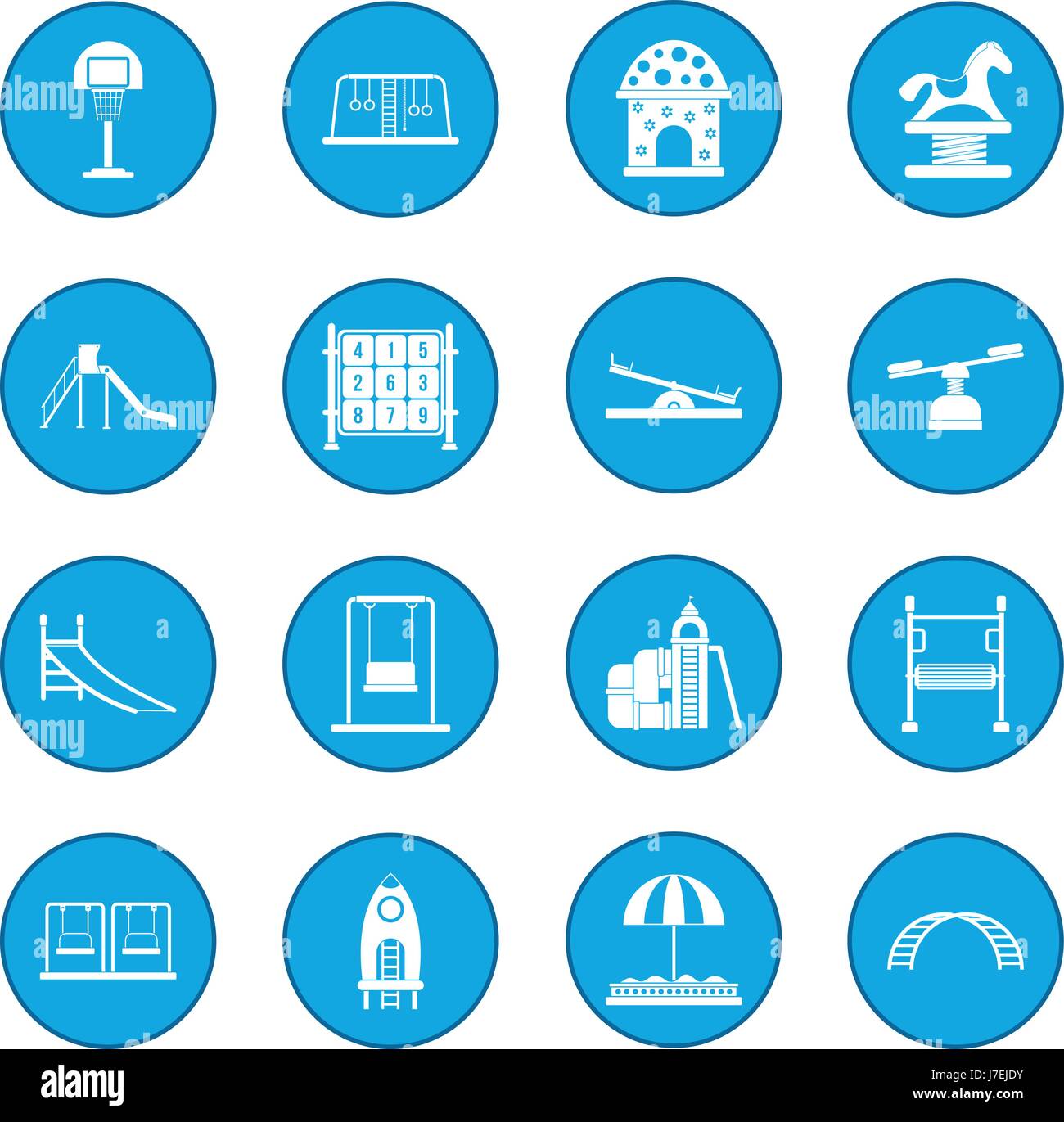 Playground icon blue Stock Vector Image & Art - Alamy