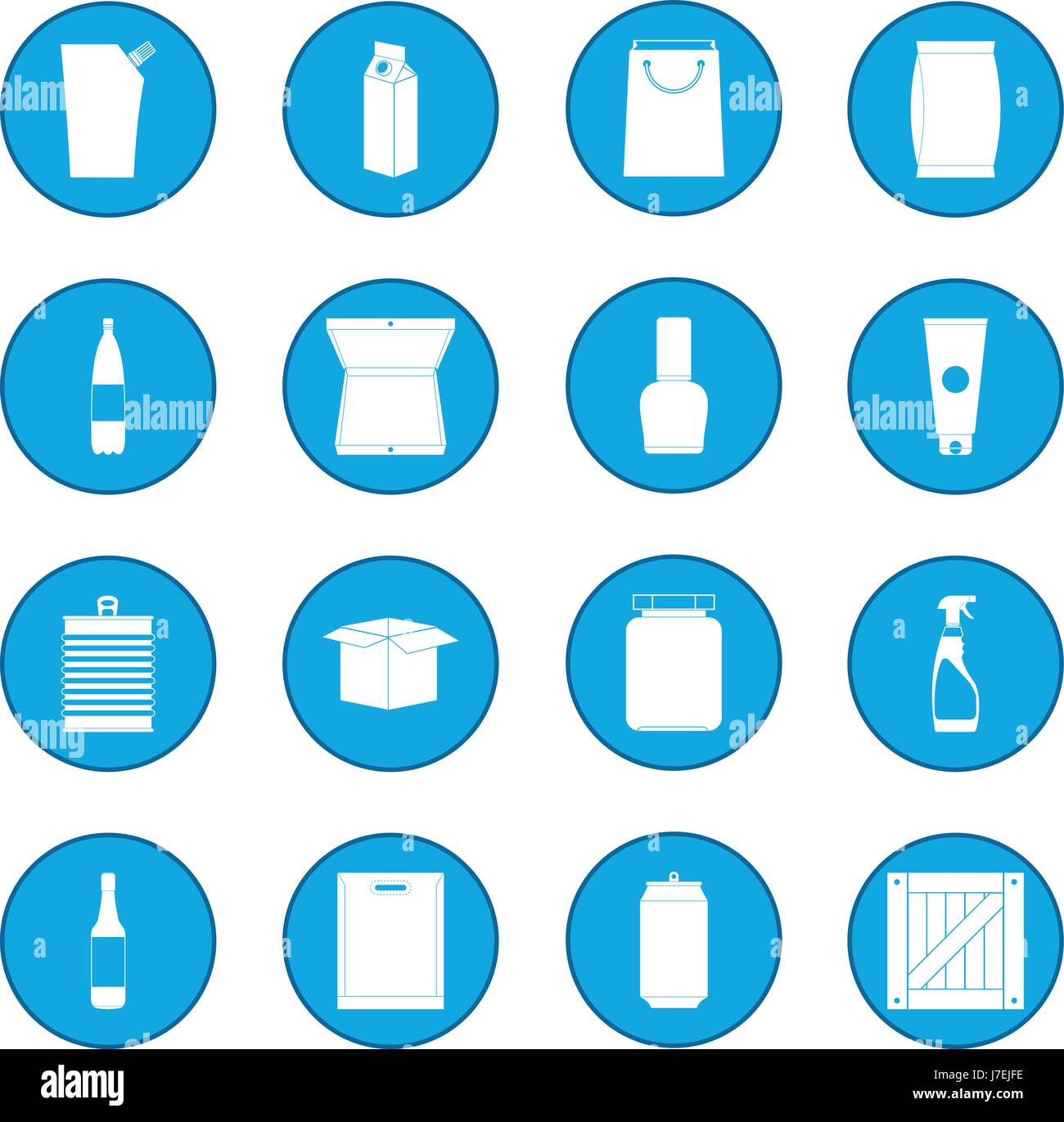 Packaging icon blue Stock Vector Image & Art - Alamy