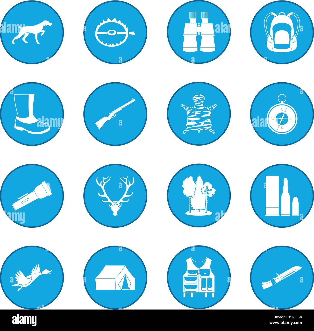 Hunting black icon blue Stock Vector Image & Art - Alamy