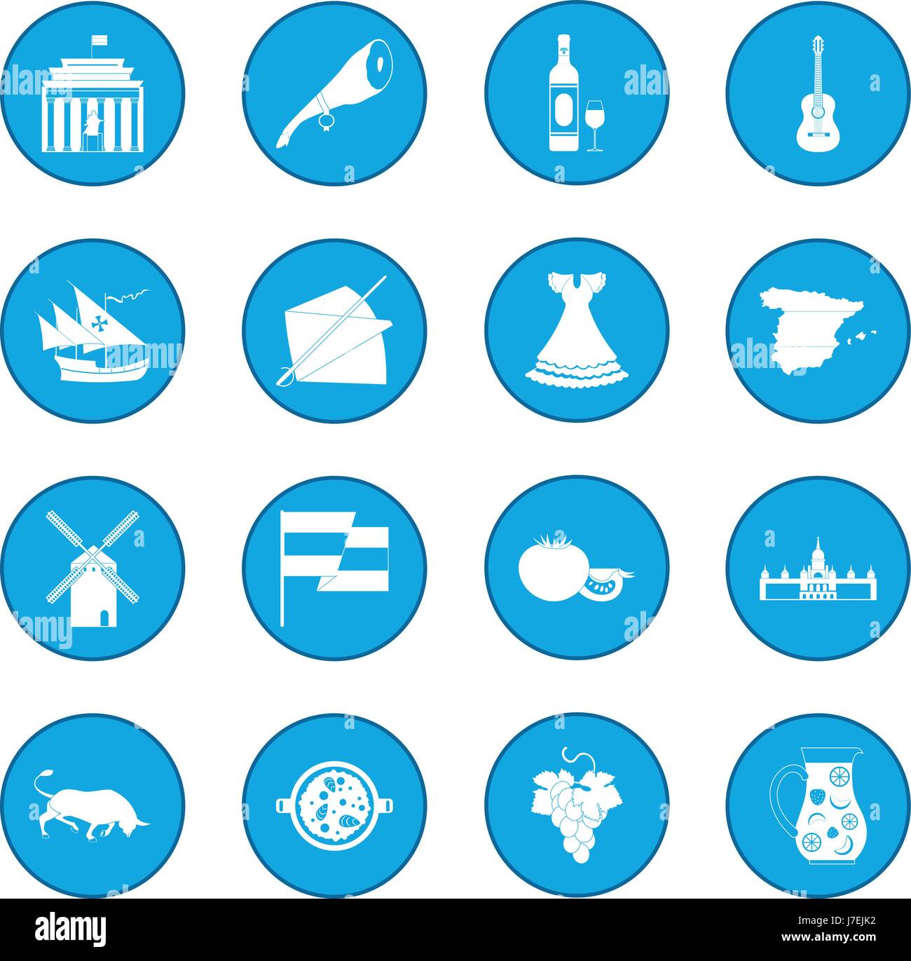 Spain sun beach Stock Vector Images - Alamy