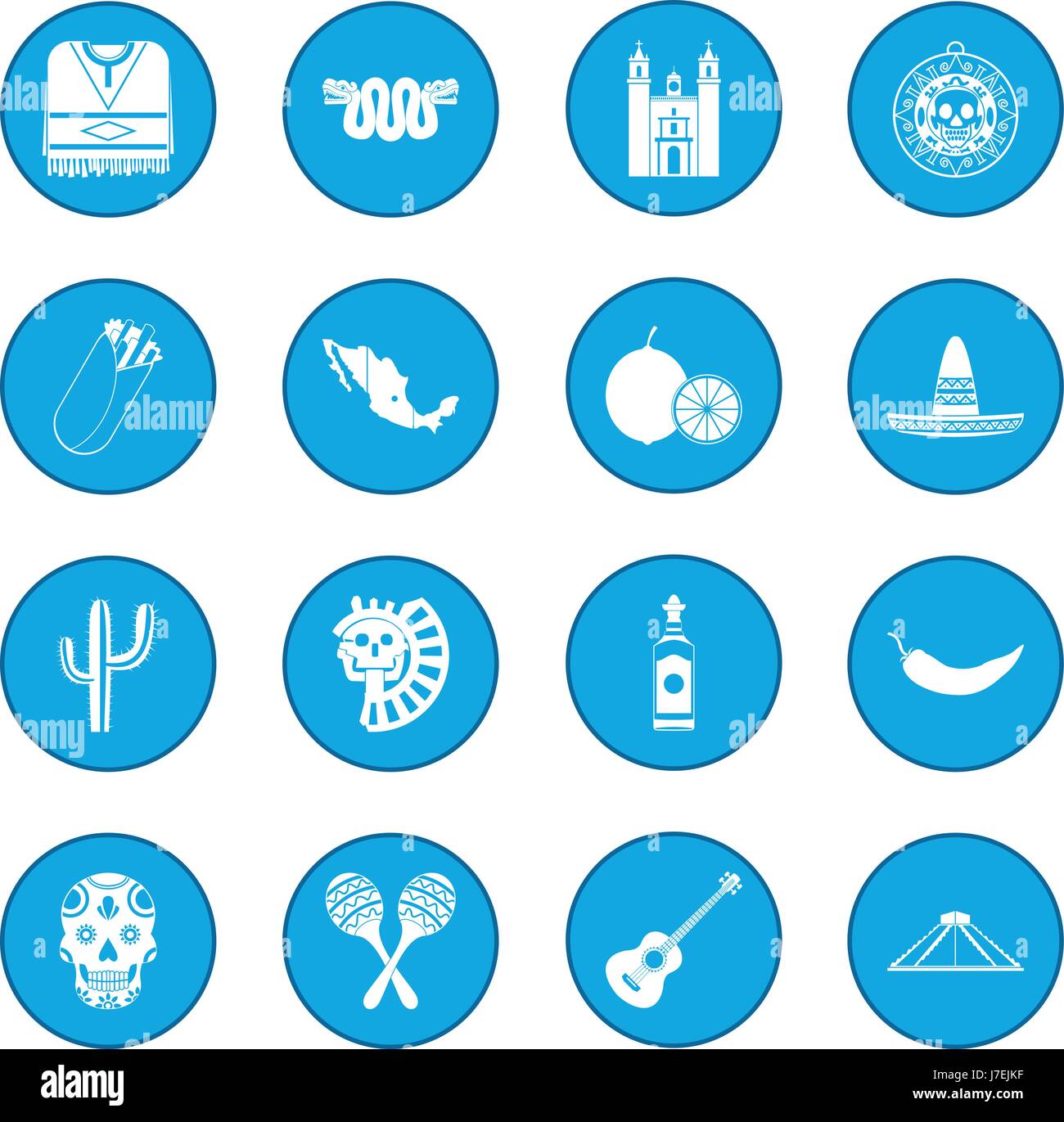 Mexico icon blue Stock Vector Image & Art - Alamy