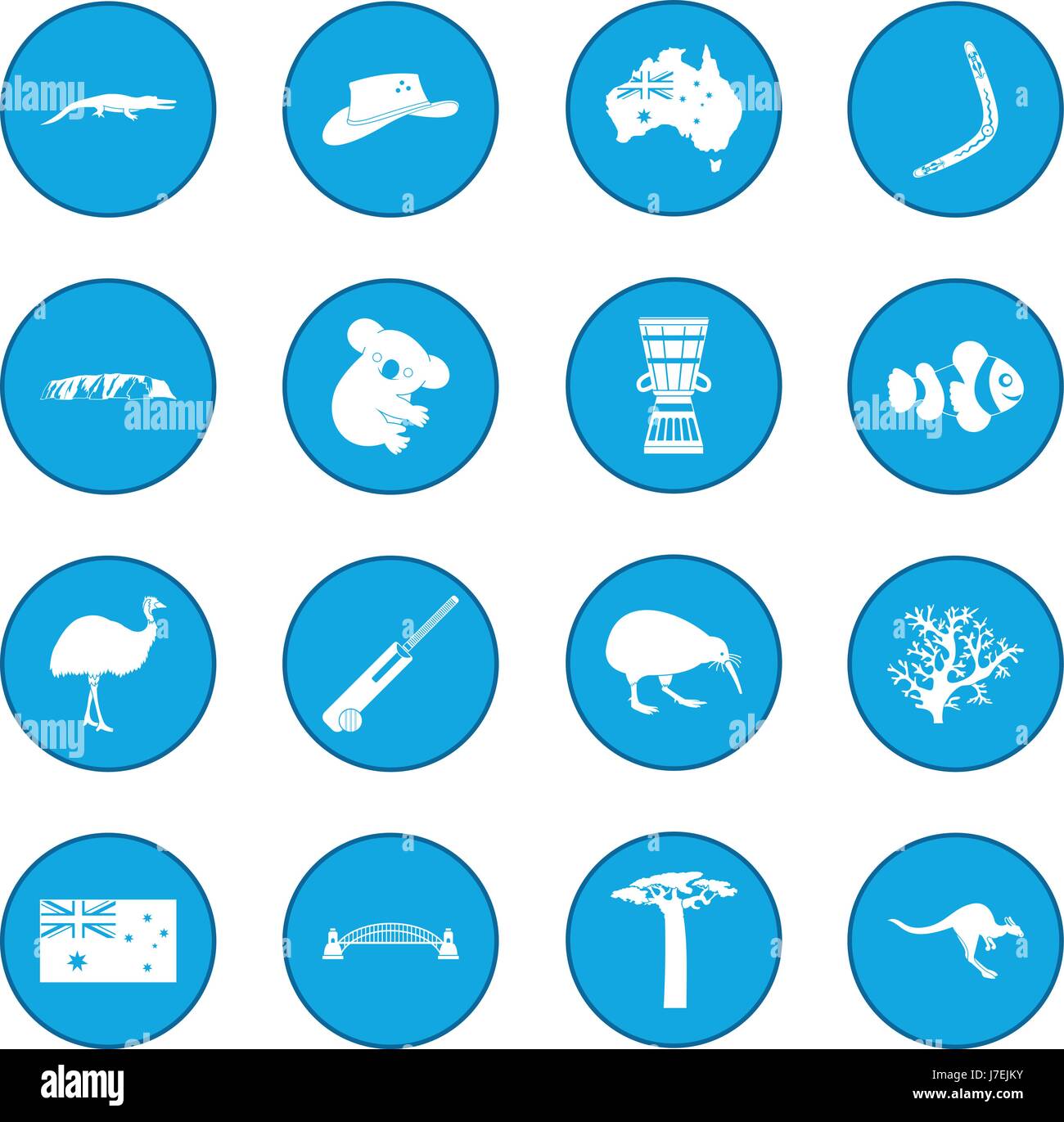 Australia icon blue Stock Vector Image & Art - Alamy