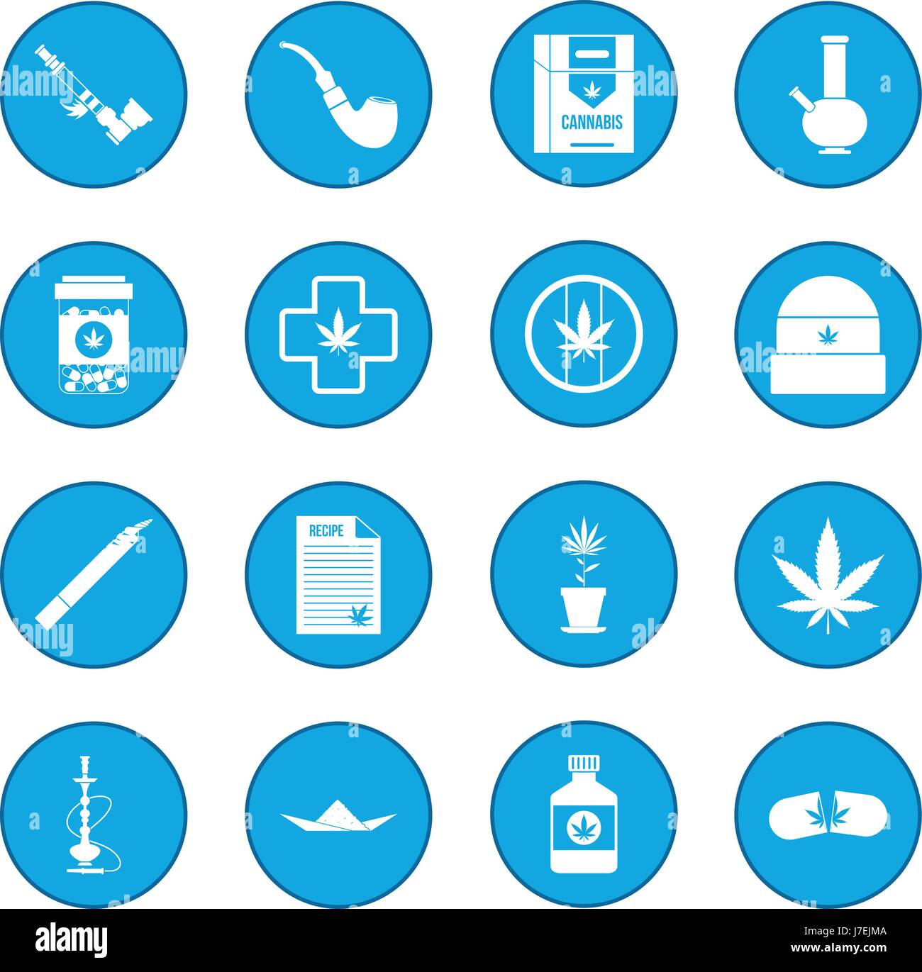 Marijuana icon blue Stock Vector Image & Art - Alamy