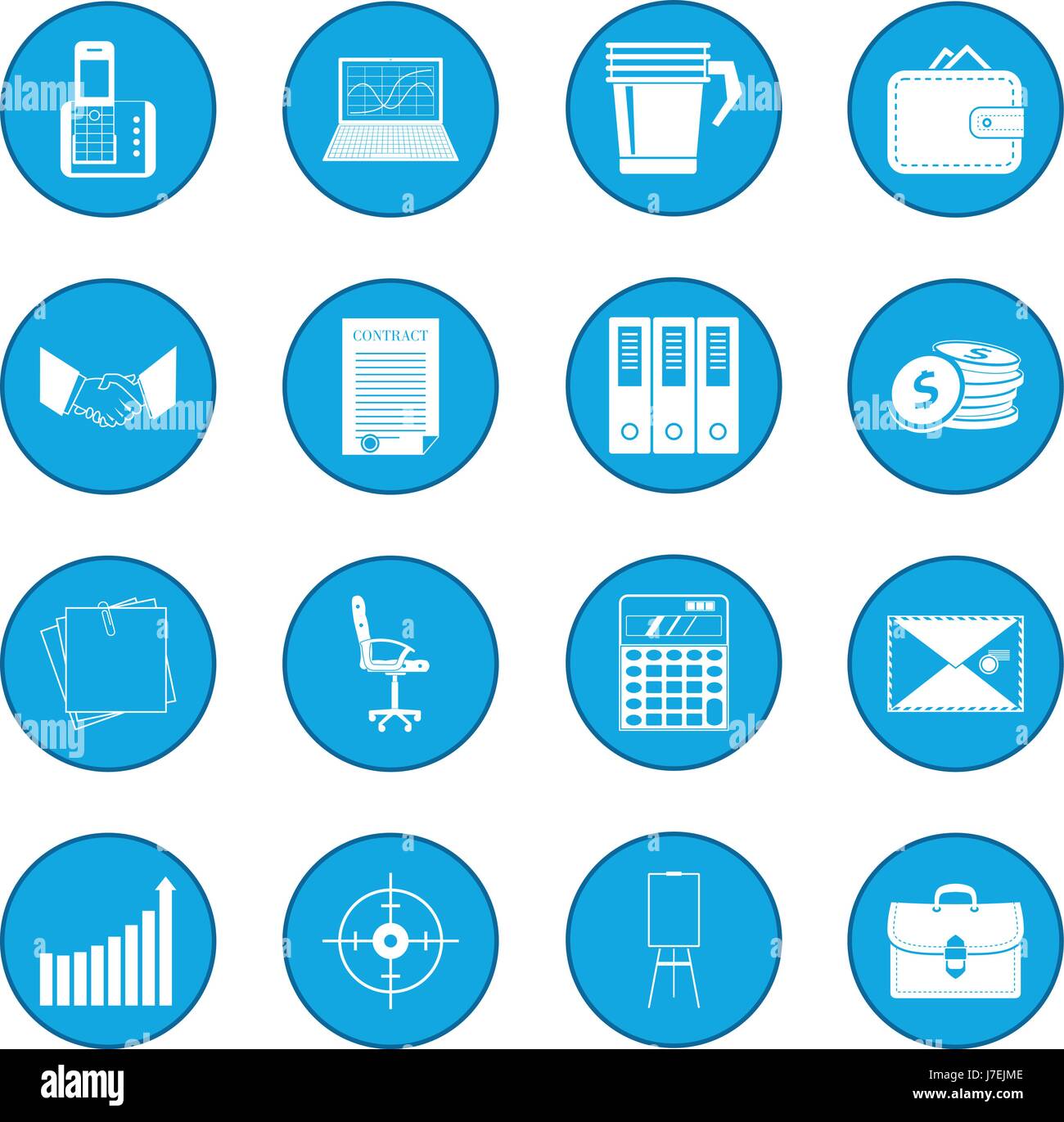 Business and office work icon blue Stock Vector Image & Art - Alamy