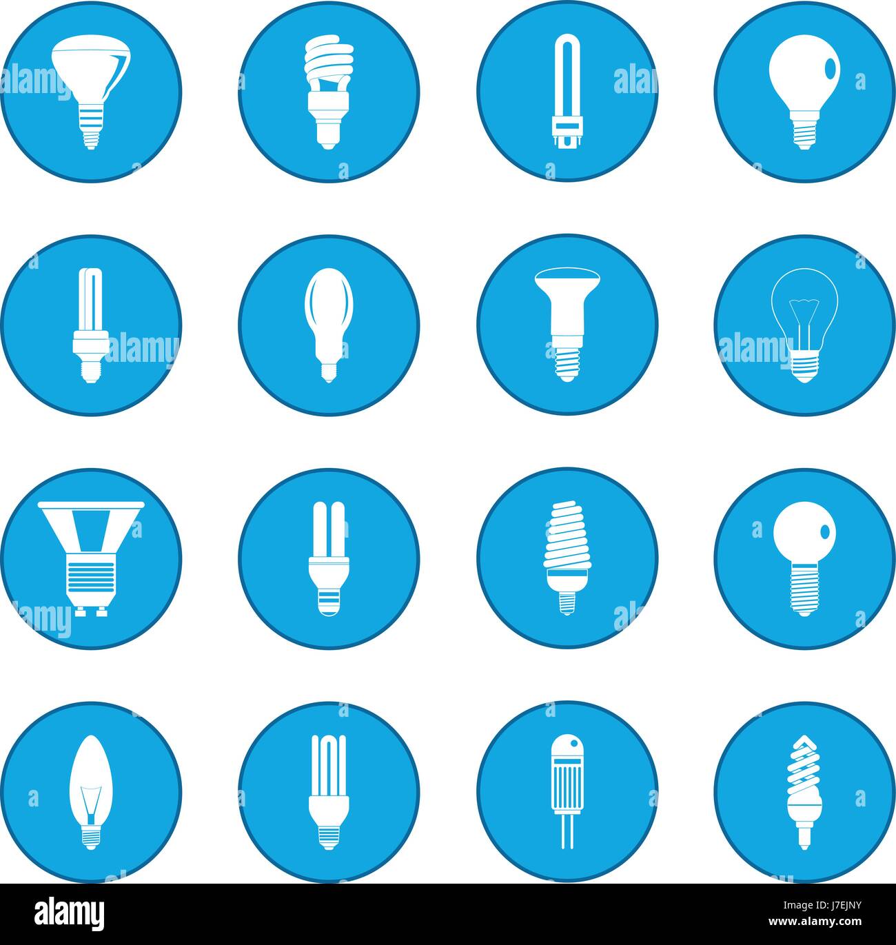 Light bulb icon blue Stock Vector Image & Art - Alamy