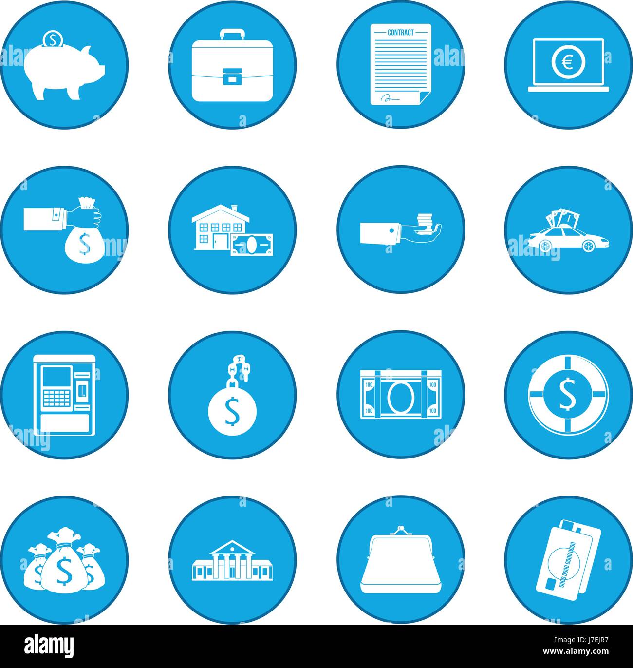 Safe money icon blue Stock Vector Images - Alamy