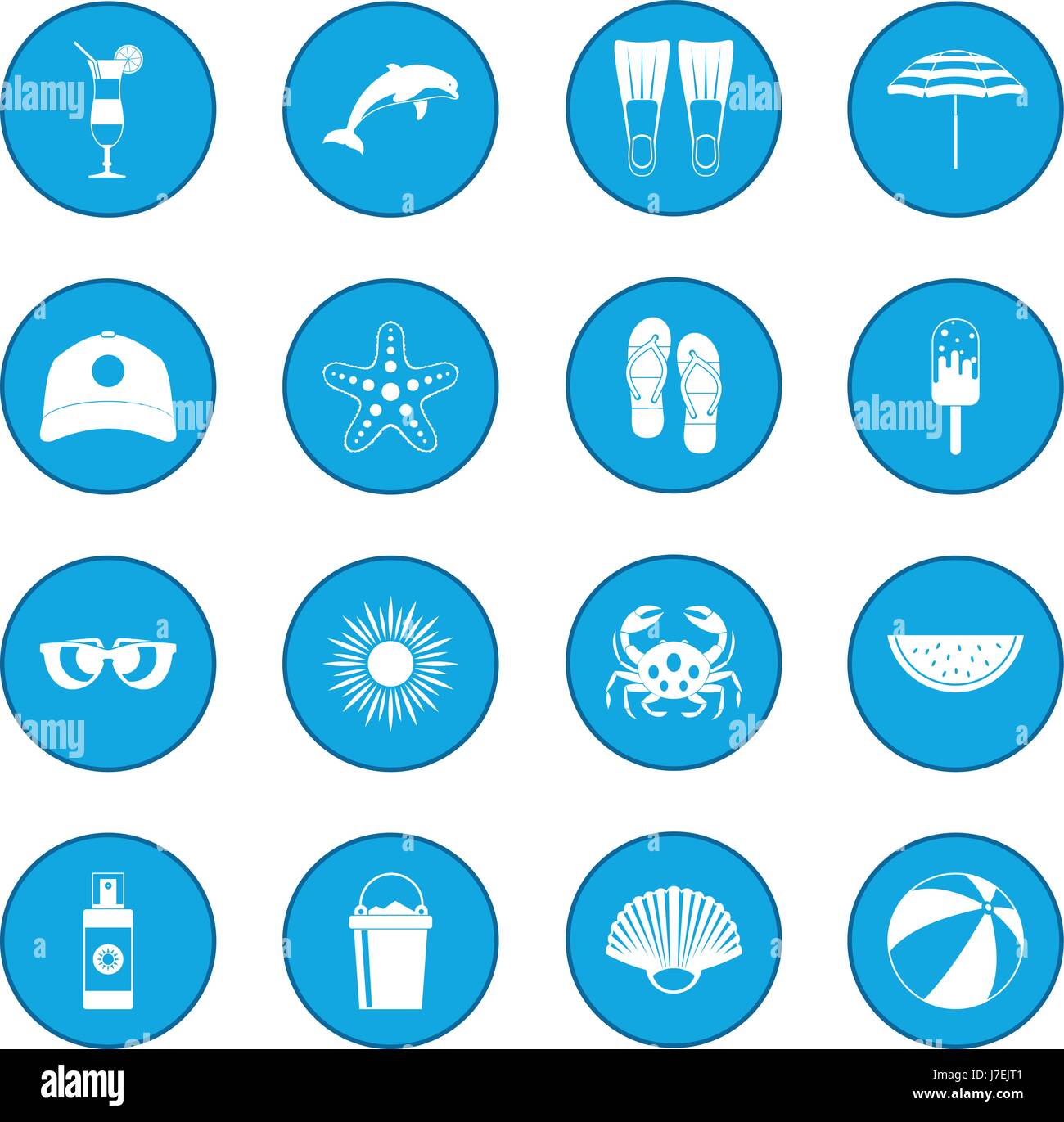 Summer icon blue Stock Vector Image & Art - Alamy