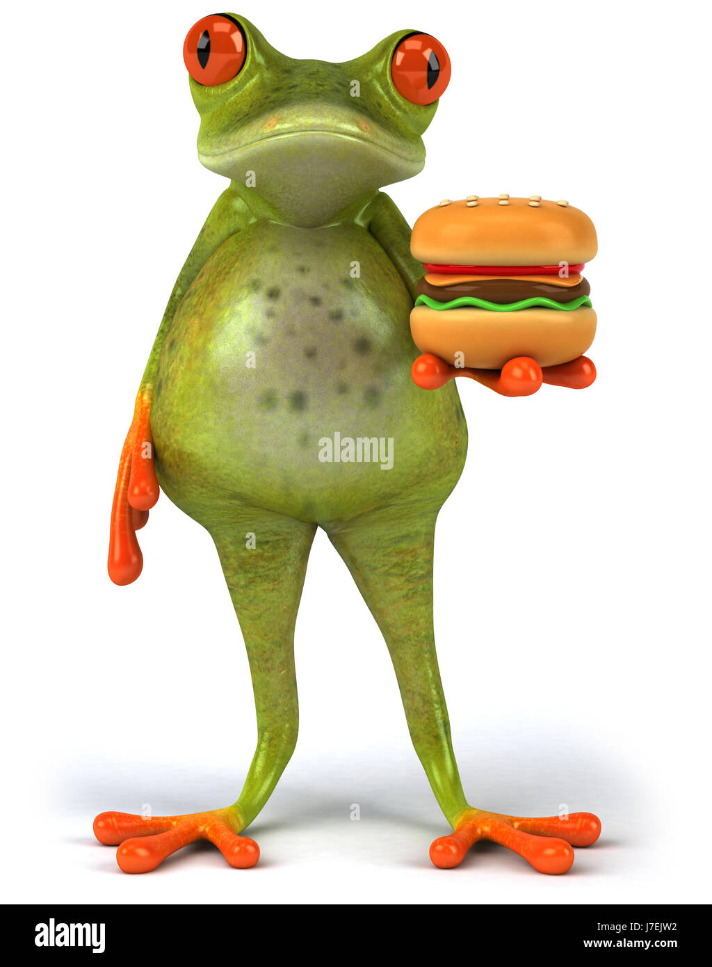 environment enviroment animal illustration frog hamburger burger thick ...