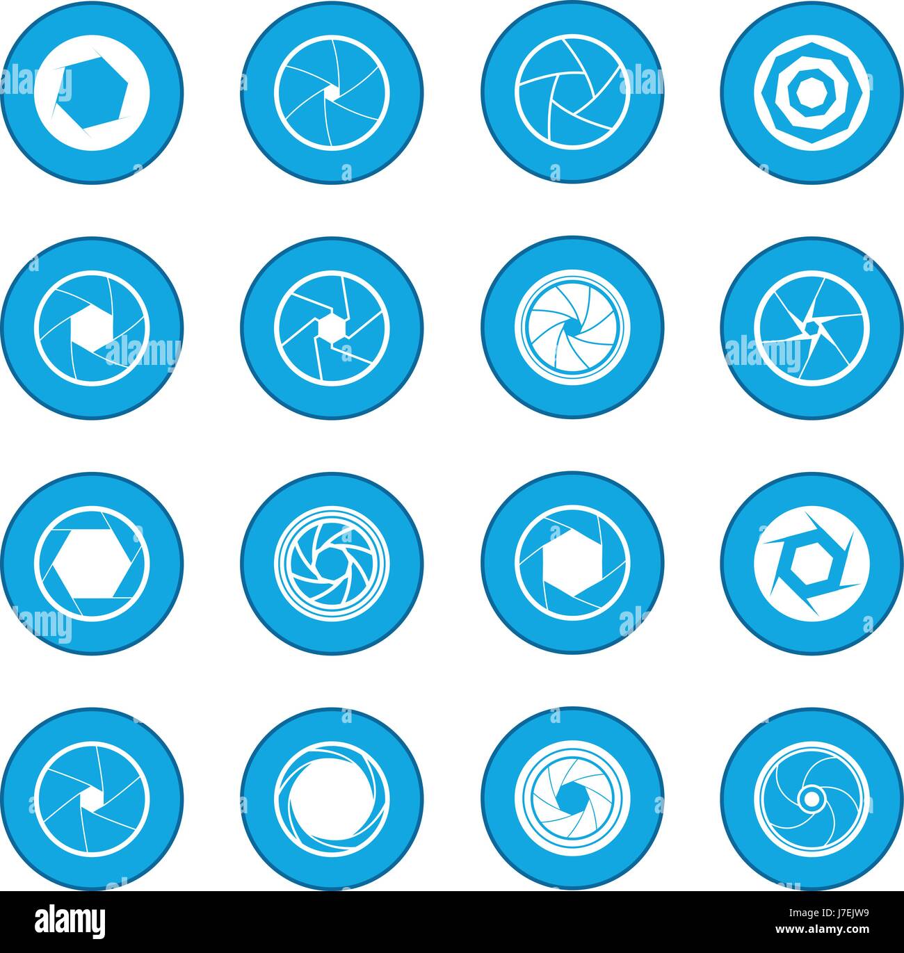 Camera shutter icon blue Stock Vector Image & Art - Alamy