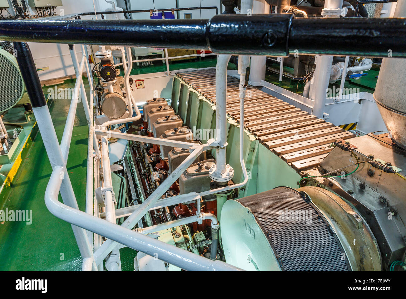 Engine control room of container vessel hi-res stock photography and ...