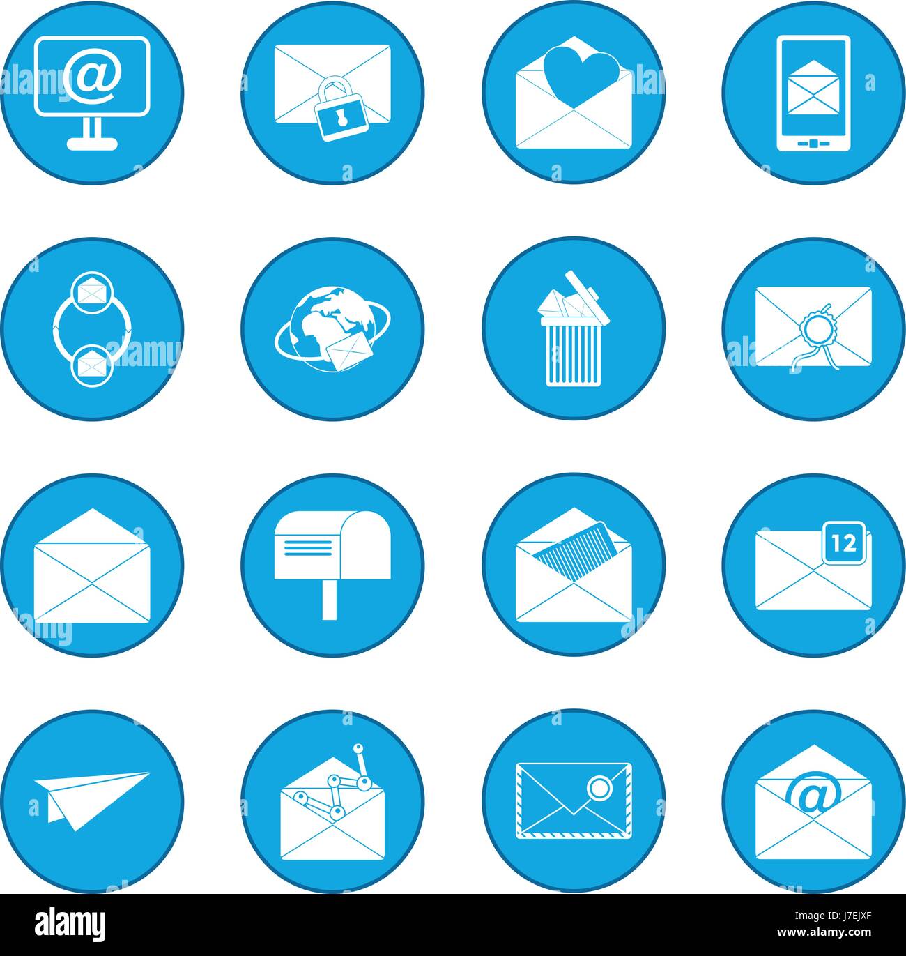 Mail icon blue Stock Vector Image & Art - Alamy