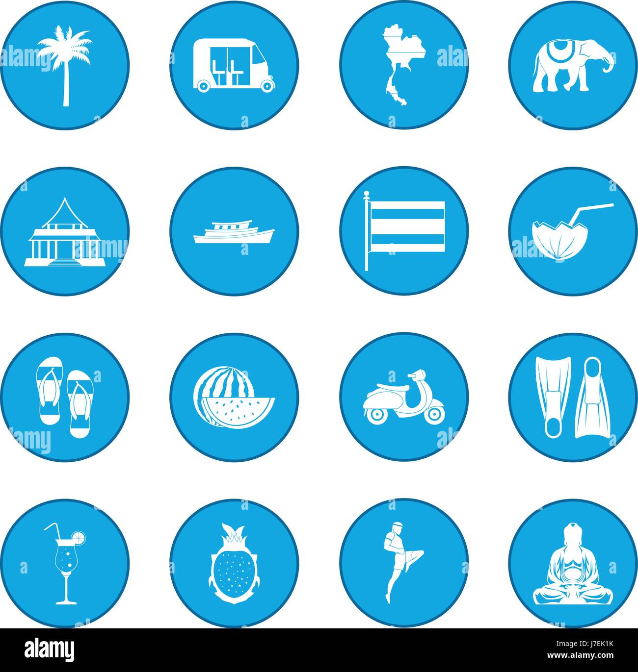 Thailand icon blue Stock Vector Image & Art - Alamy