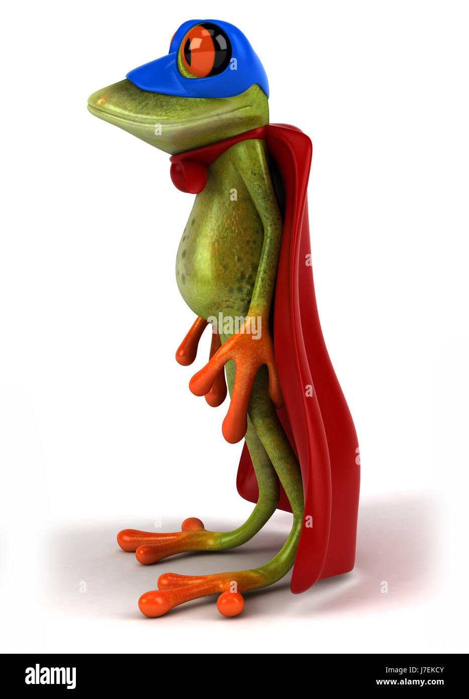 animal green illustration frog hero superhero red environment ...