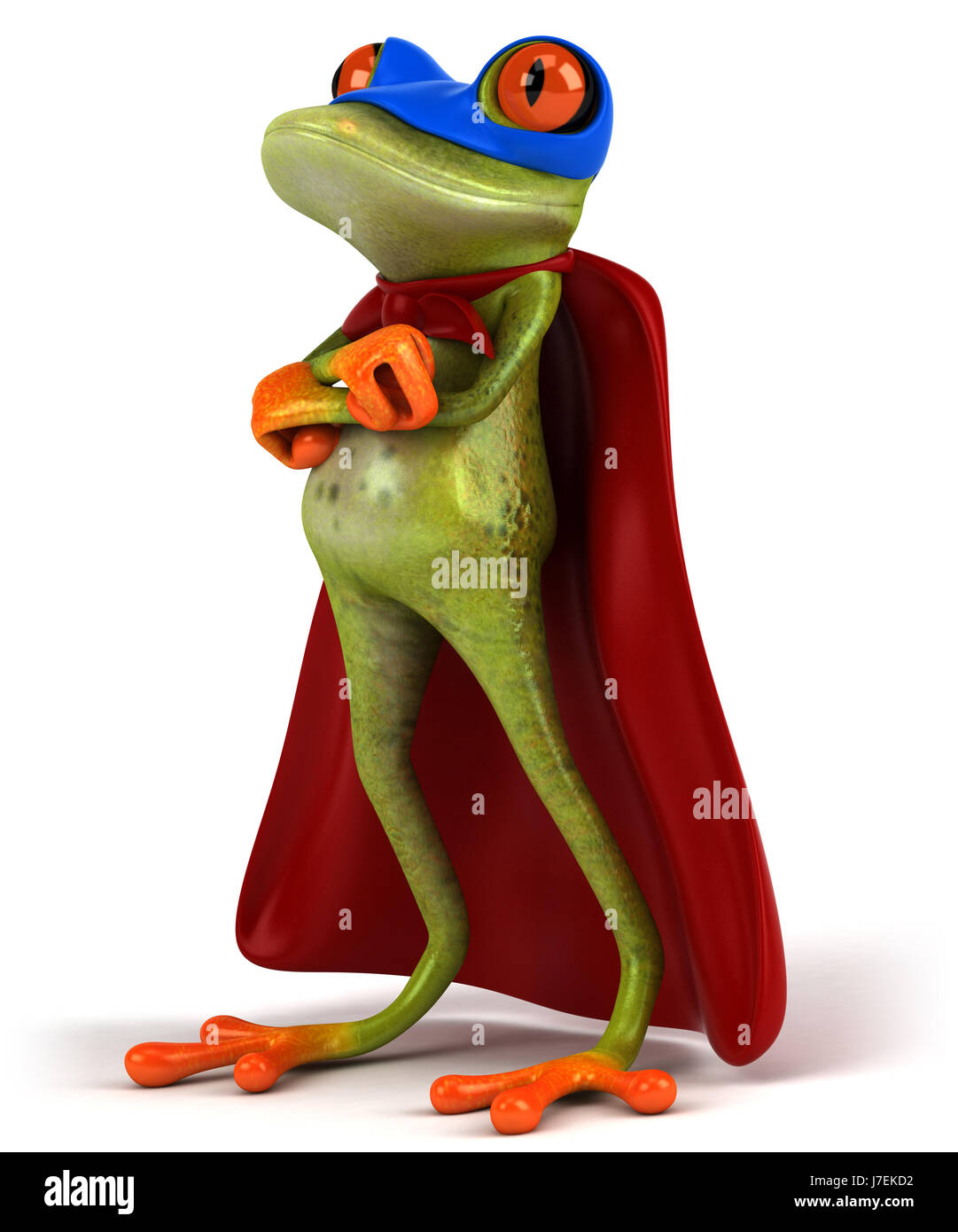 animal green illustration frog hero superhero red environment ...