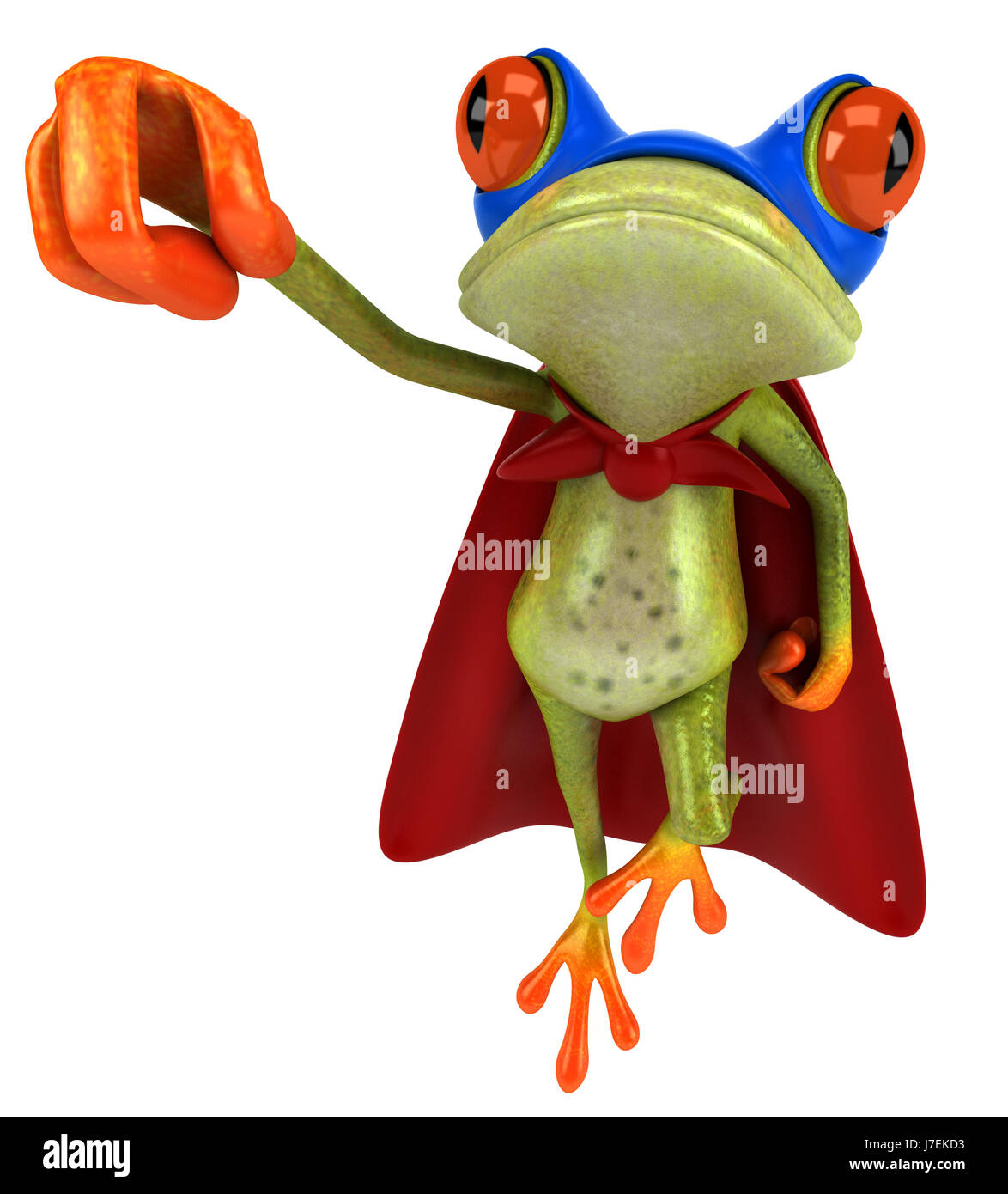 animal green illustration frog hero superhero red environment ...
