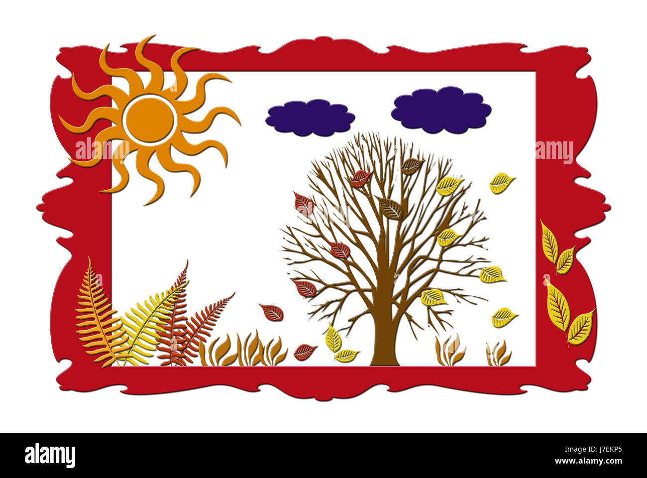 symbolic autumnal photo picture image copy deduction frame framework ...