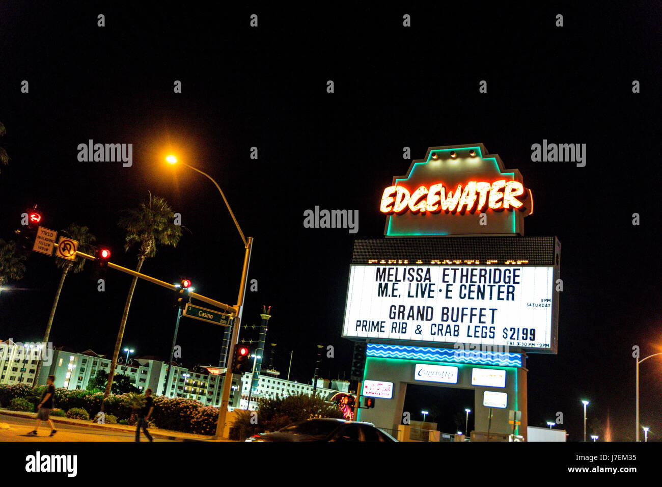 The Edgewater hotel casino in Laughlin Nevada the night of a Melissa ...