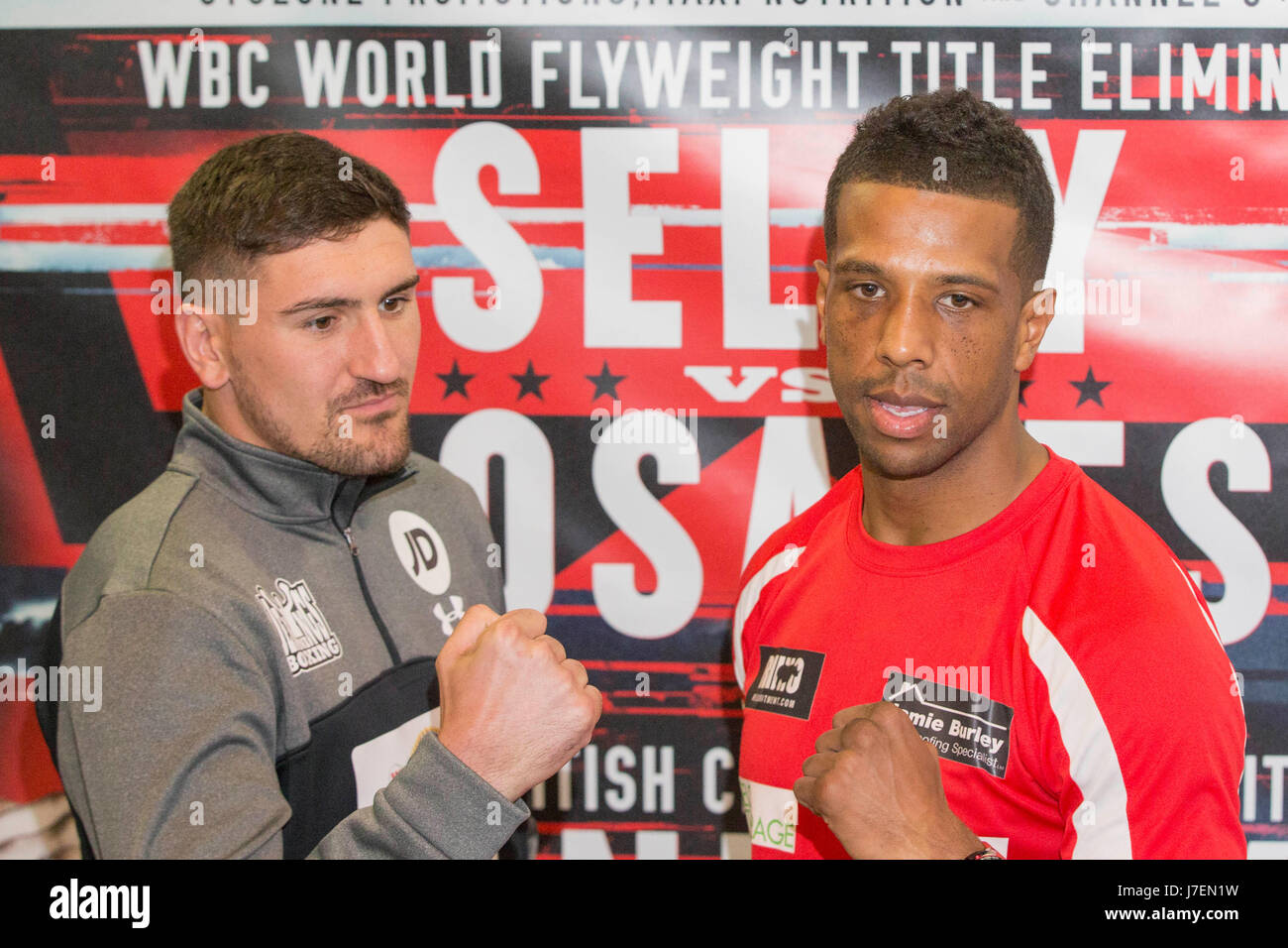 Cardiff Wales, UK, May 24th 2017. Matty Askin and Craig Kennedy pose ...