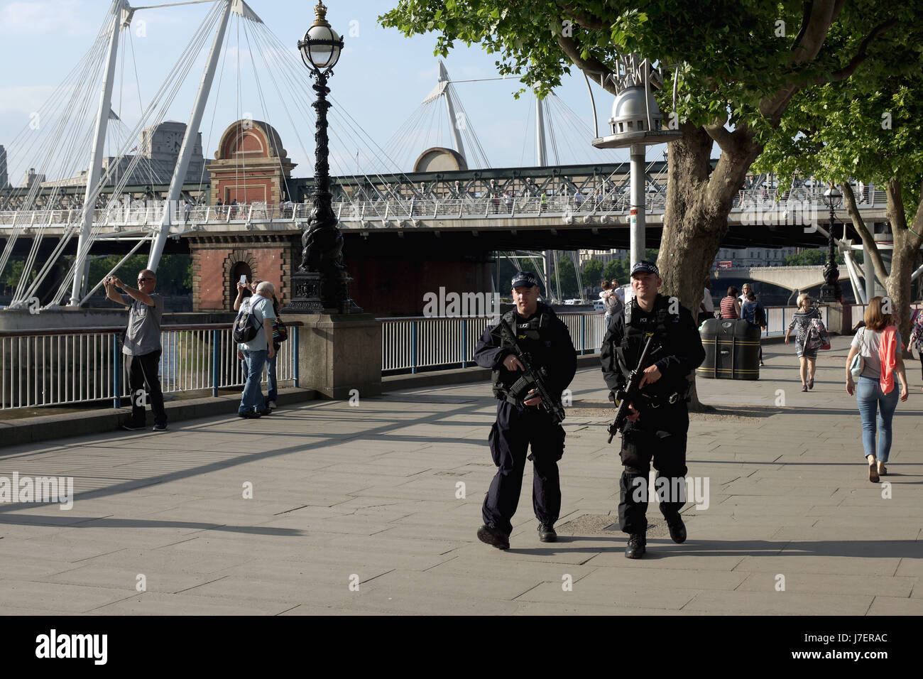 London, England. 24 May 2017. Operation Temperer continues on a sunny ...
