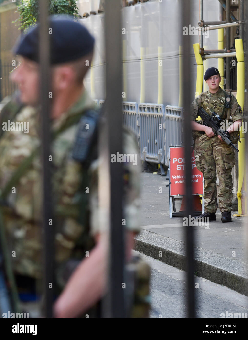 Westminster, London, UK. 24th May 2017. British army on the streets of ...