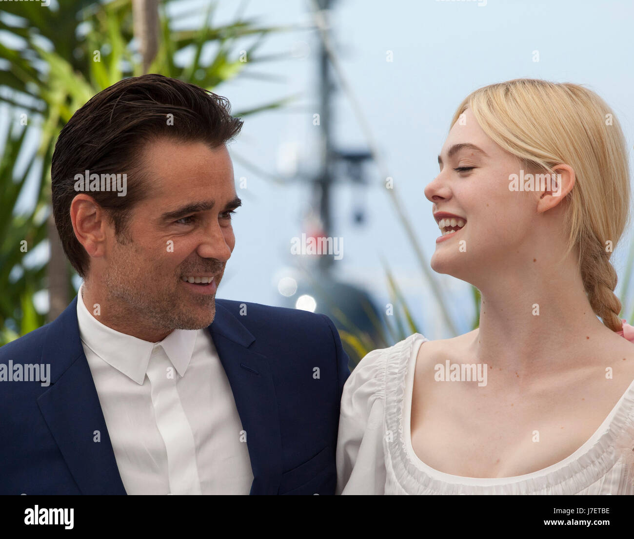 Cannes, France. 24th May, 2017. Elle Fanning, and Colin Farrell, at the ...