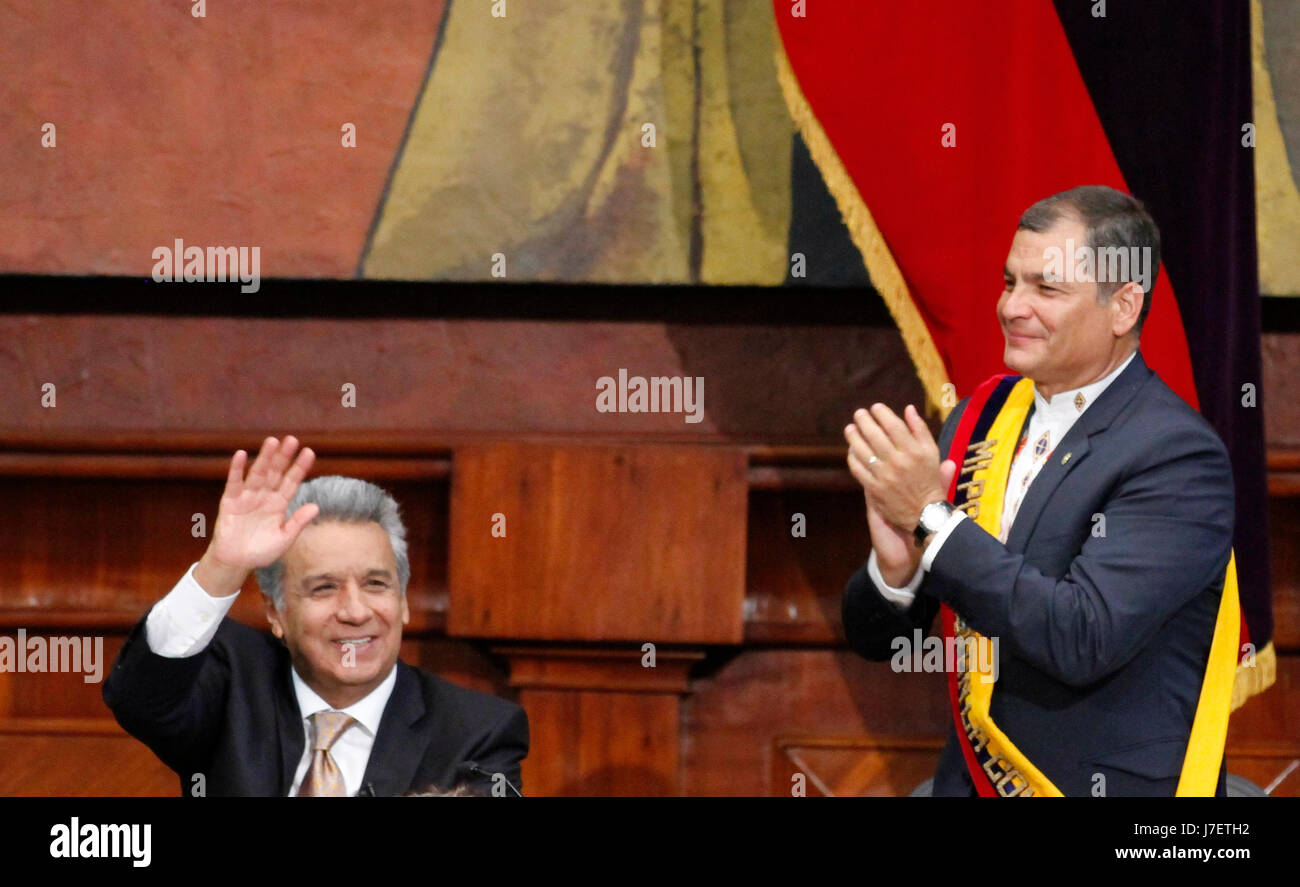 Lenin Moreno, left, was inaugurated as the new President of Ecuador in ...