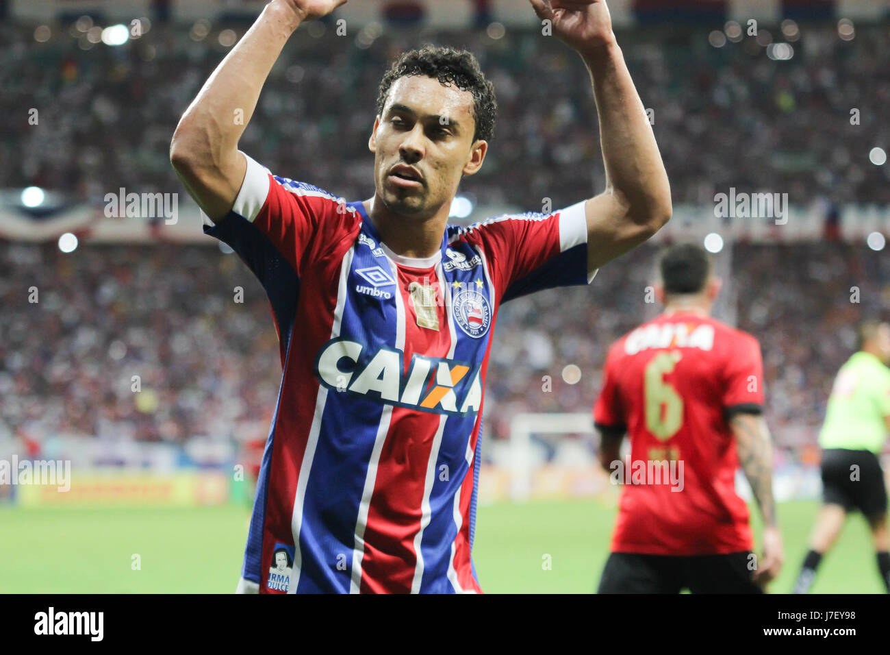 Salvador, Brazil. 24th May, 2017. Edgar Junio ??of Bahia celebrating ...