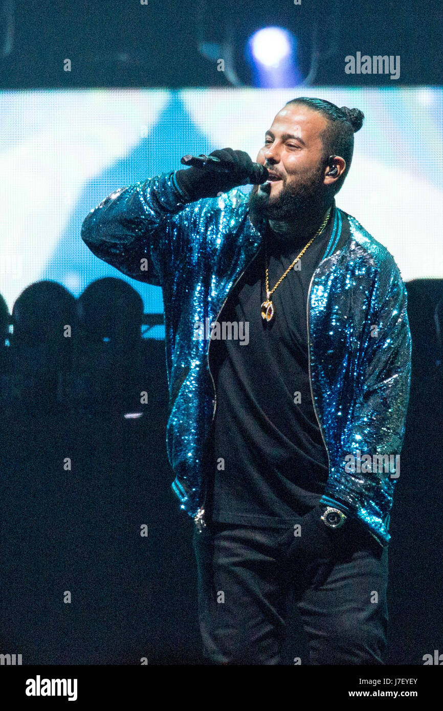 Rosemont, Illinois, USA. 23rd May, 2017. Rapper BELLY (AHMAD BALSHE ...