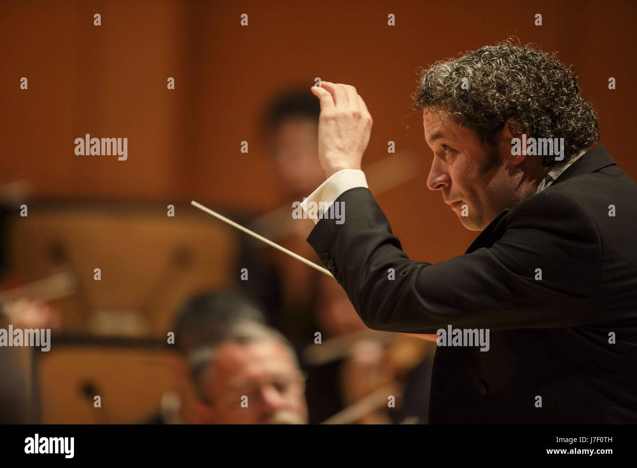 Los Angeles, California, USA. 18th May, 2017. Conductor Gustavo Dudamel ...