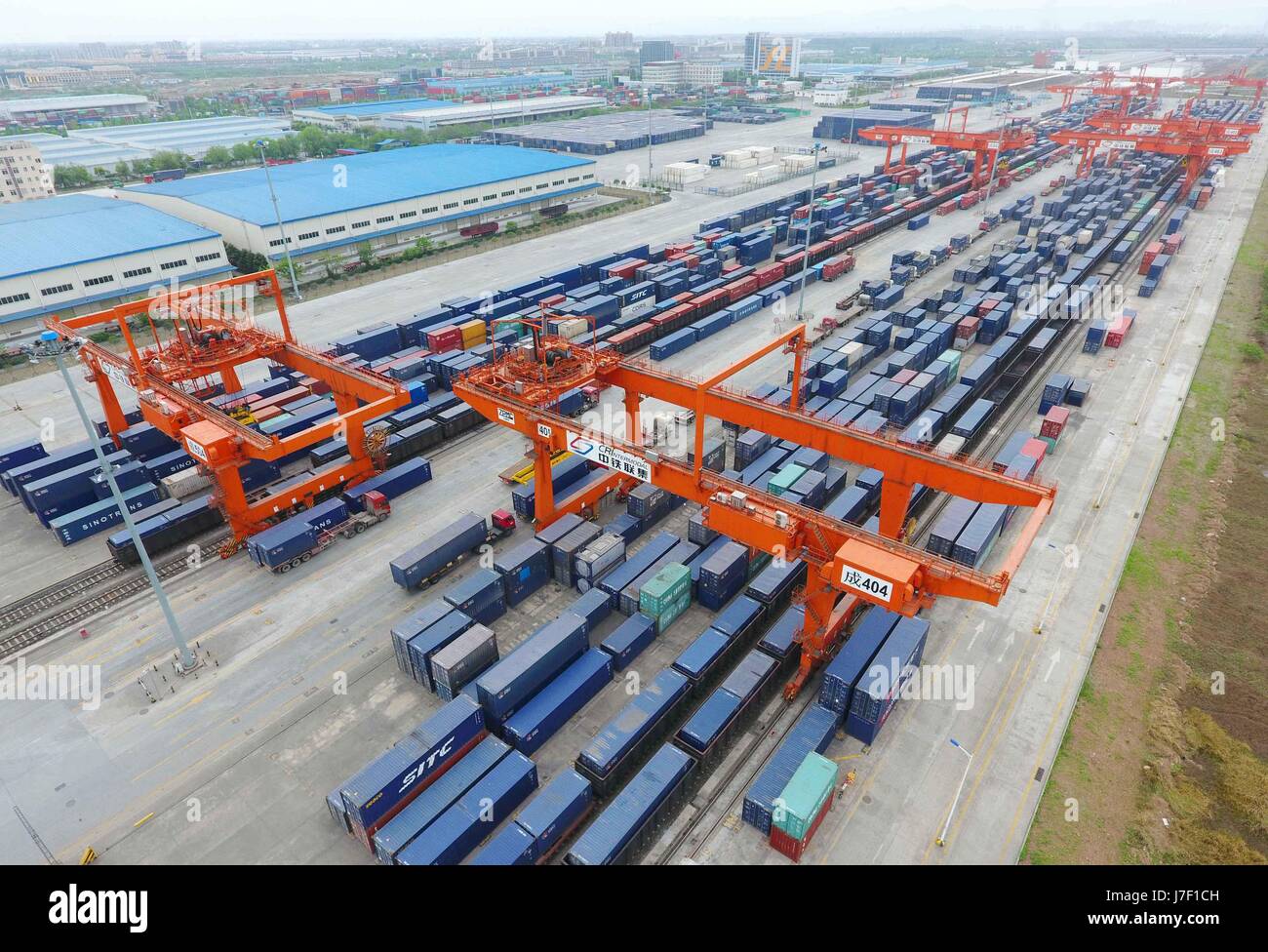 Chengdu. 20th Apr, 2017. Aerial photo taken on April 20, 2017 shows a ...