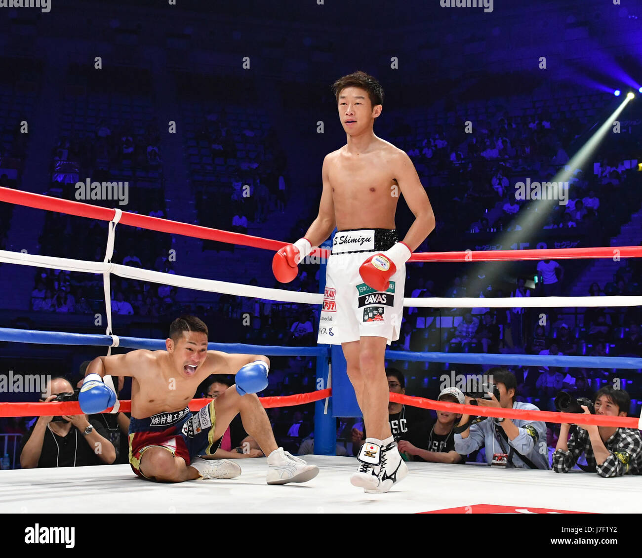 Tokyo, Japan. 21st May, 2017. (L-R) Takuya Yamamoto, Satoshi Shimizu ...