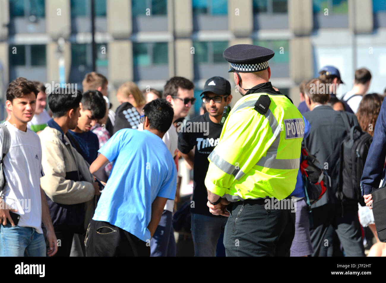 Bristol, UK. 25th May, 2017. Police at templemeads railway station ...