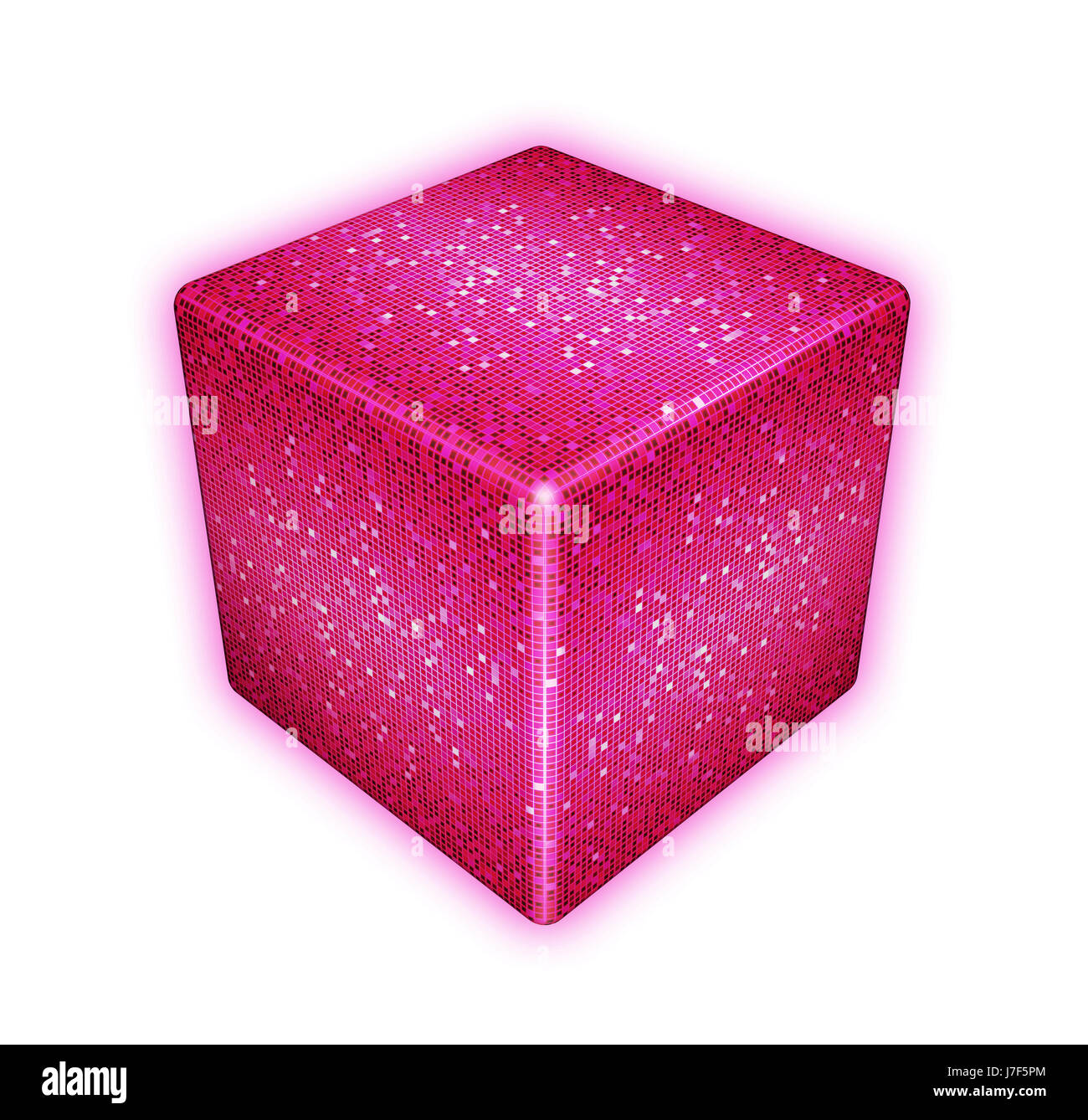 pink matrix cube 02 Stock Photo - Alamy
