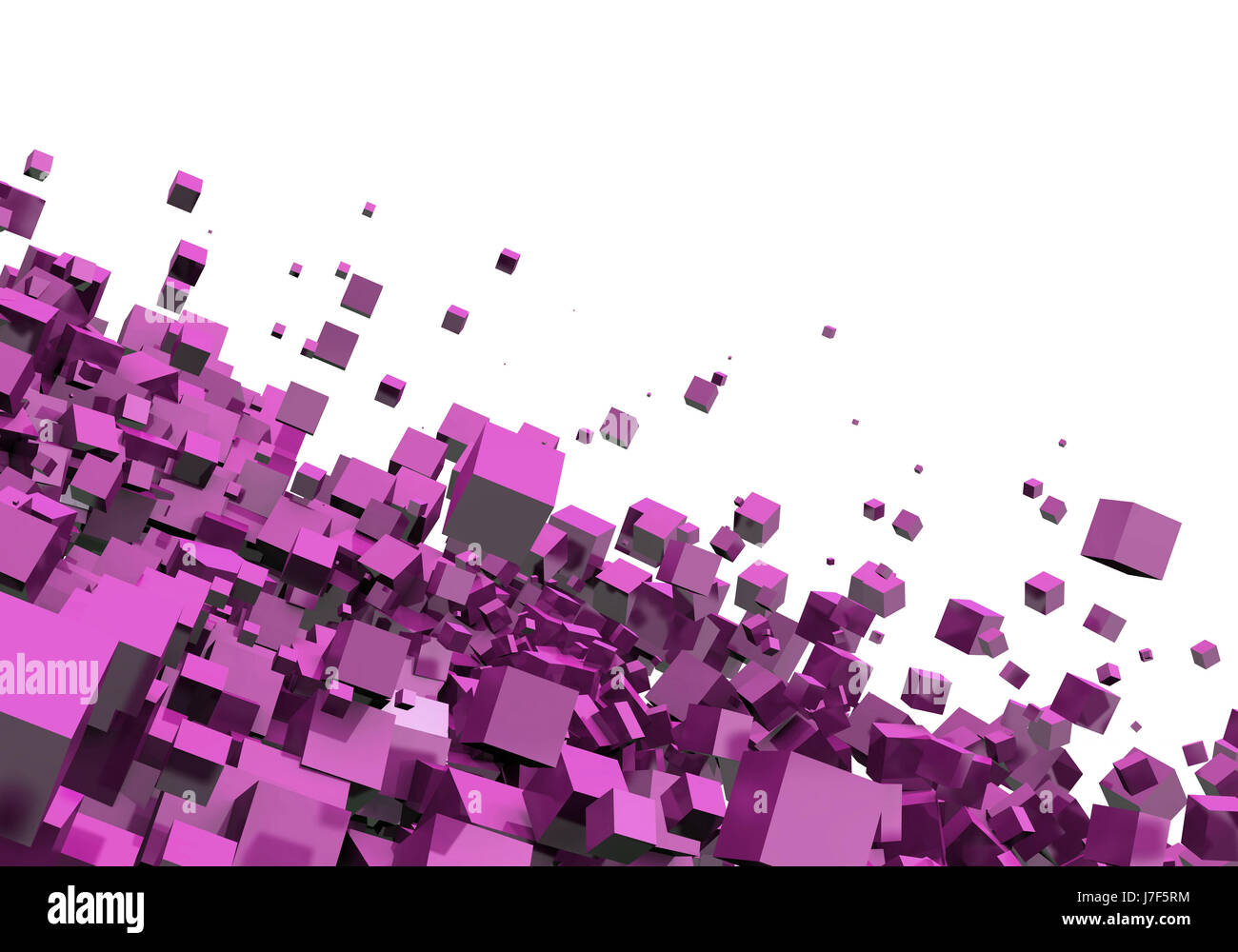 3d - flying dice pink 08 Stock Photo - Alamy