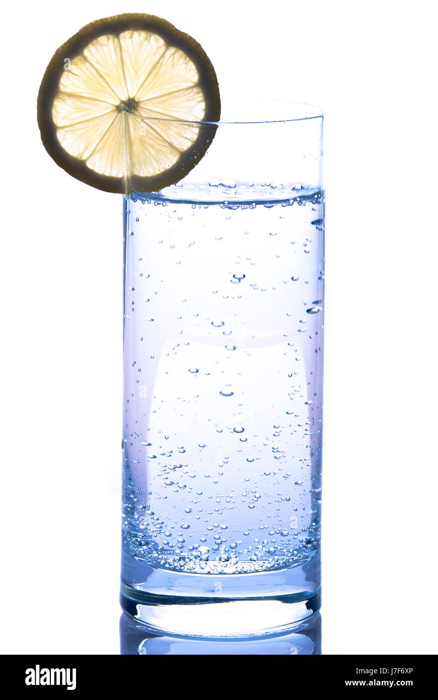 water glass with lemon Stock Photo - Alamy