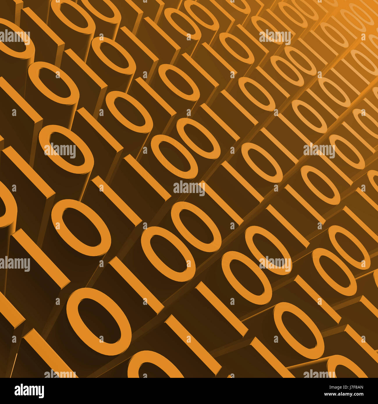 illustration byte technology binary backdrop background orange program ...