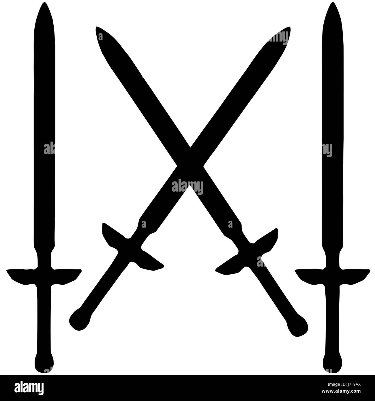 Silhouette sword fighting Black and White Stock Photos & Images - Alamy