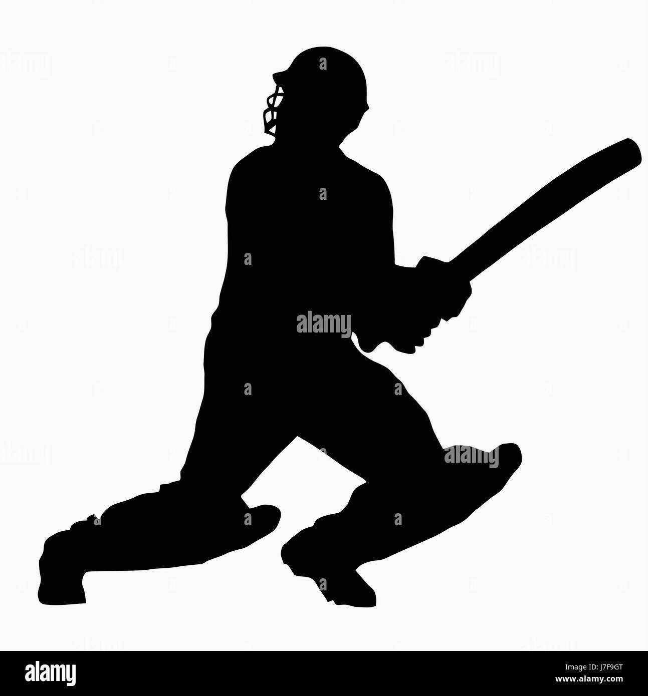 Cricket batsman silhouette hi-res stock photography and images - Alamy