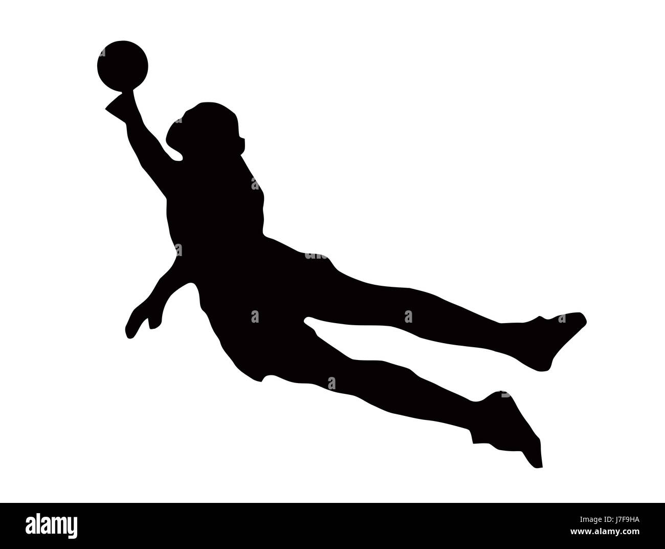 Volleyball Silhouette Dive