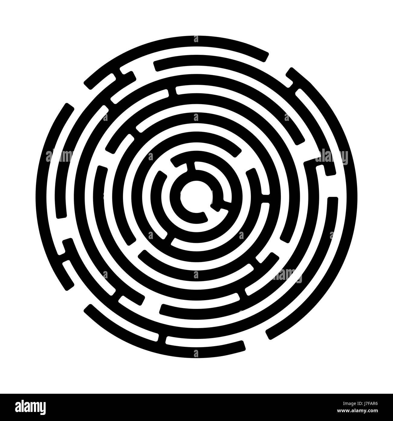 Labyrinth of shapes Black and White Stock Photos & Images - Alamy