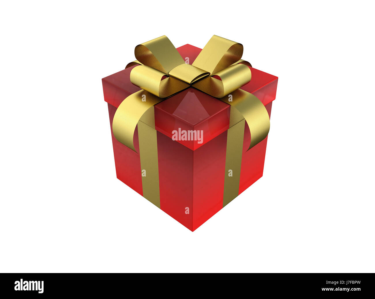 present isolated gift box boxes imagining birthday gold present ...