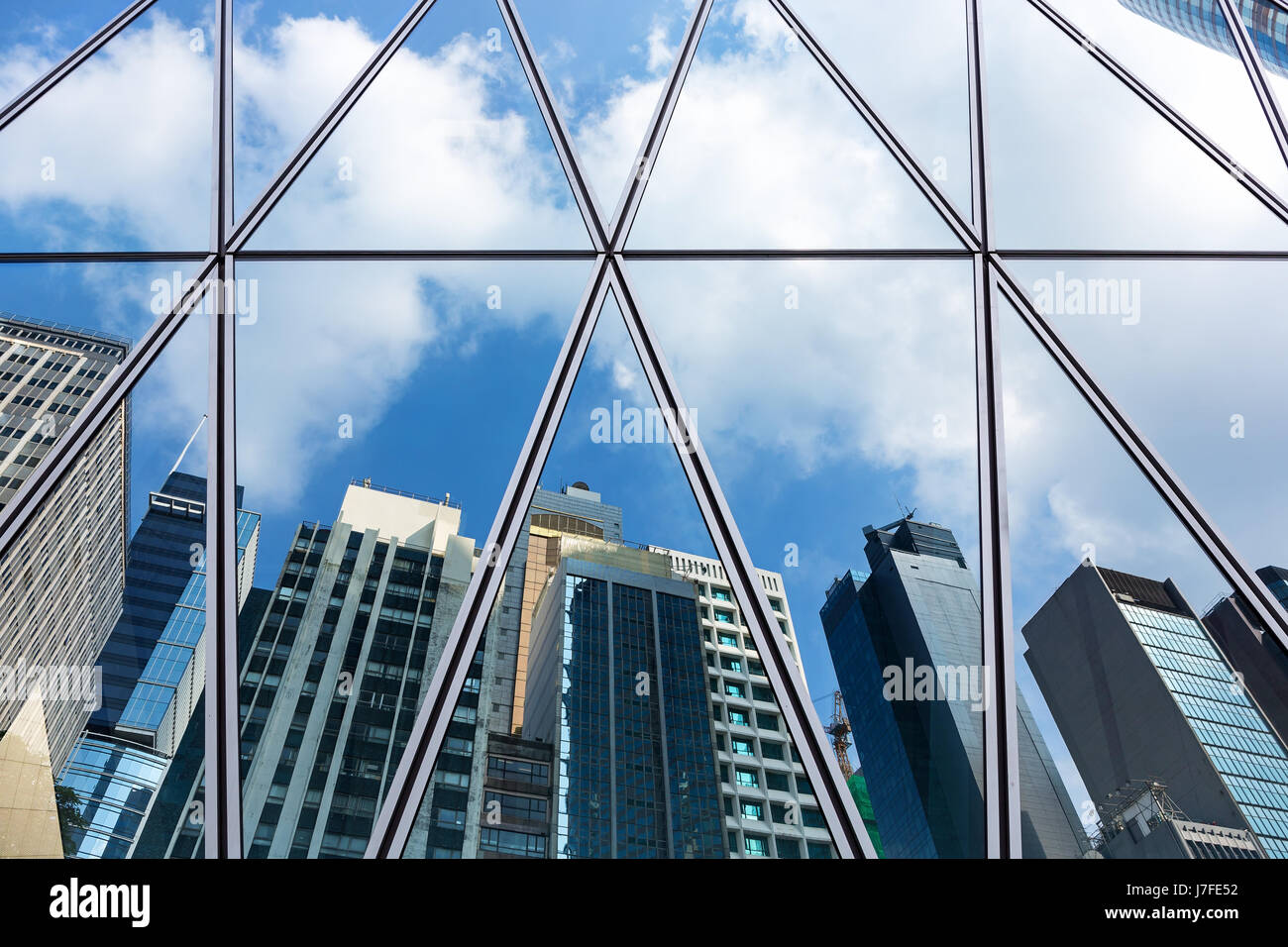 Mirrored office buildings Stock Photo - Alamy